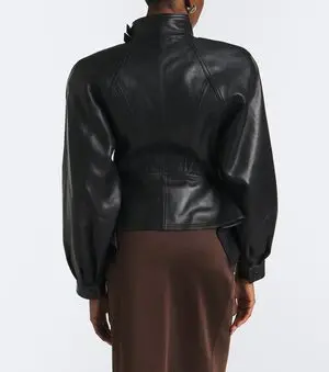 Balmain Asymmetric Leather Jacket