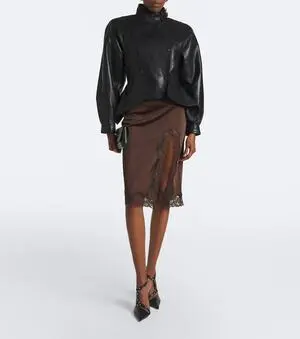 Balmain Asymmetric Leather Jacket
