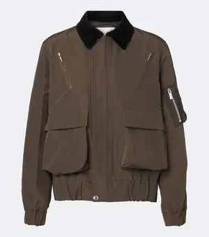 Sacai Cotton-blend Blouson Jacket - Brown