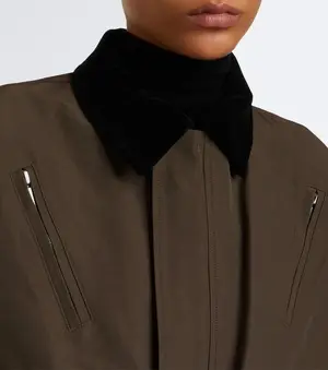 Sacai Cotton-blend Blouson Jacket - Brown