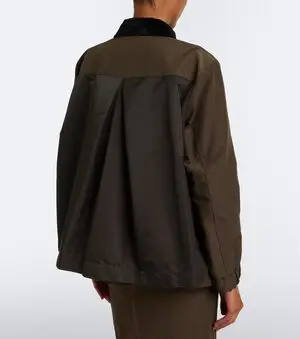 Sacai Cotton-blend Blouson Jacket - Brown