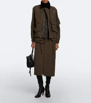 Sacai Cotton-blend Blouson Jacket - Brown