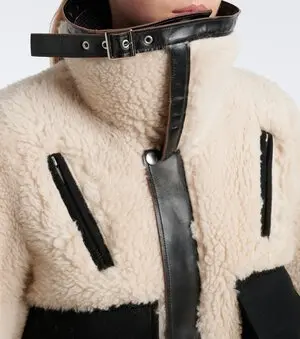Sacai Paneled Wool-blend Blouson Jacket