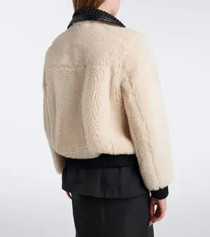 Sacai Paneled Wool-blend Blouson Jacket