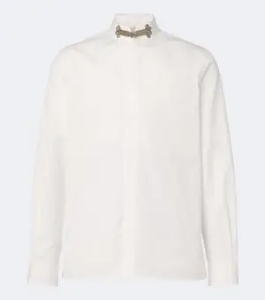 Valentino Garavani Embellished Cotton Poplin Shirt