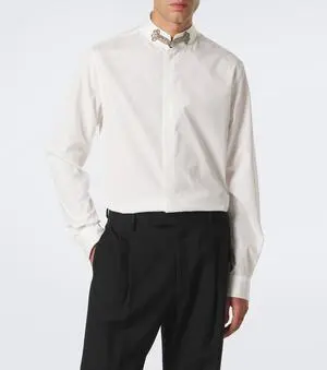 Valentino Garavani Embellished Cotton Poplin Shirt