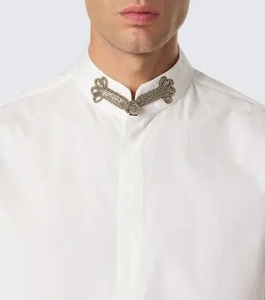 Valentino Garavani Embellished Cotton Poplin Shirt