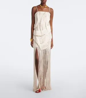 XU ZHI Embellished Fringed Minidress