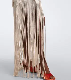XU ZHI Embellished Fringed Minidress
