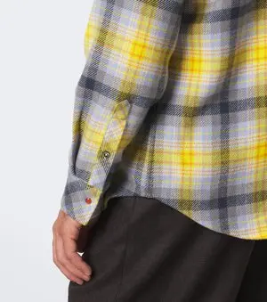 GOD'S TRUE CASHMERE Alchemy Plaid Cashmere Shirt With Carnelians