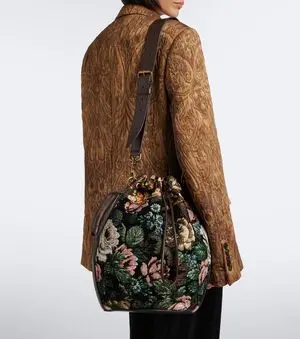 Dries Van Noten Medium Floral Bucket Bag