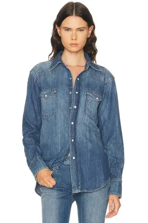 Eterne Ellis Denim Shirt - Medium Indigo