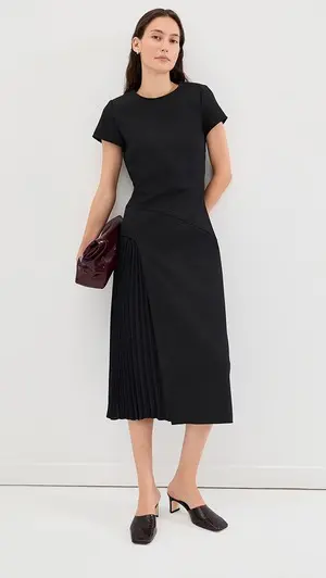 Proenza Schouler Ria Dress In Bonded Wool