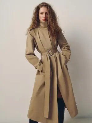 REFORMATION Margot Trench Coat - Natural