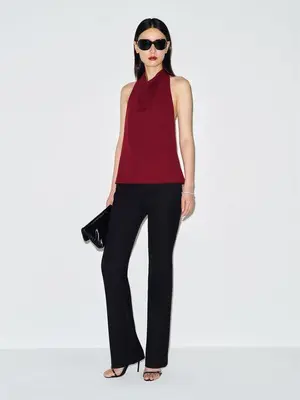 REFORMATION Ember Knit Top Deep - Red