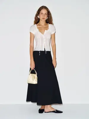 REFORMATION Clove Skirt Black