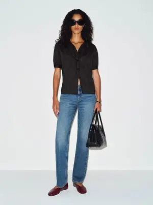 REFORMATION Audrey Top Lace - Black