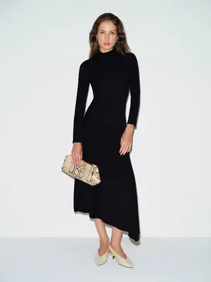 REFORMATION Laurence Knit Dress - Black