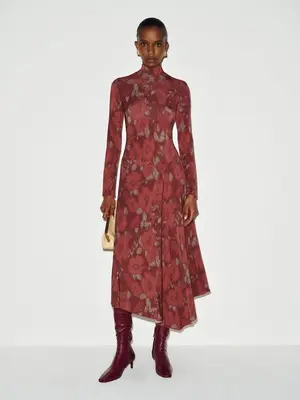 REFORMATION Laurence Knit Dress - Red