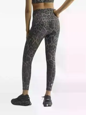 Adidas Leopard-print Leggings - Grey