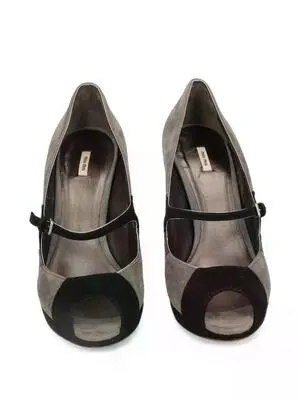 Miu Miu Peep-toe Suede Pumps