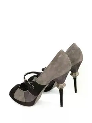Miu Miu Peep-toe Suede Pumps