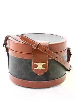 Celine 2010s Medium Tambour Triomphe Shoulder Bag - Brown