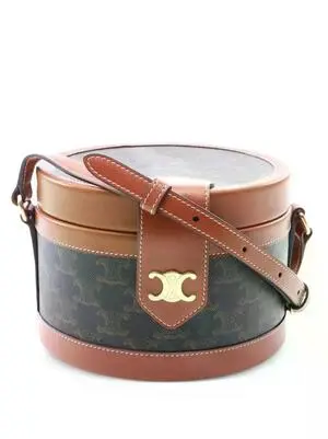 Celine 2010s Medium Tambour Triomphe Shoulder Bag - Brown