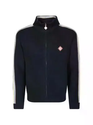 Casablanca Café Culture Logo-patch Side-stripe Jacket - Blue