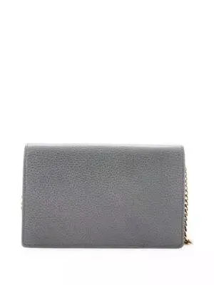 Gucci Petite Gg Marmont Chain Wallet Leather Mini Crossbody Bag - Grey