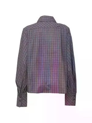 Essentiel Antwerp Check Voluminous-sleeve Shirt - Blue
