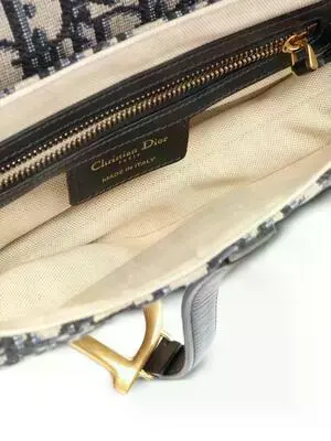 Dior 2010s Oblique Saddle Shoulder Bag - Blue
