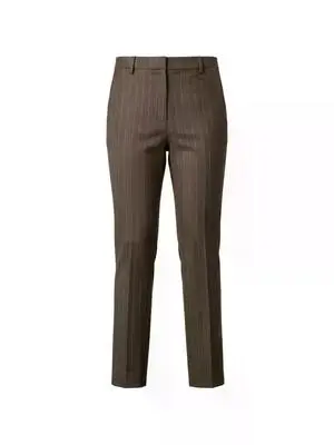 RUNDHOLZ BLACK LABEL Pinstripe-pattern Tailored Trousers - Brown