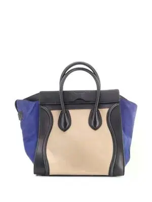 Celine Tricolor Luggage Bag Leather Mini Tote Bag