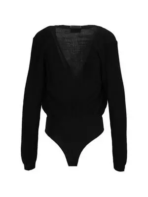 Elisabetta Franchi Ribbed Wrap-style Bodysuit
