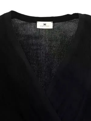 Elisabetta Franchi Ribbed Wrap-style Bodysuit