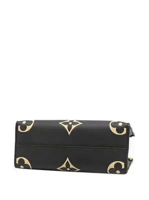 LOUIS VUITTON 2021-2026 Bicolor Monogram Empreinte Giant Onthego Pm Satchel - Black