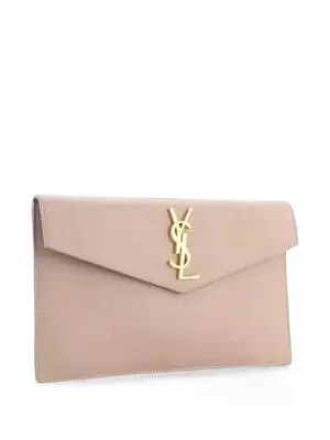 Saint Laurent Uptown Pouch Leather Clutch Bag