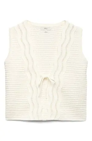 M&s Open Stitch Sweater Vest