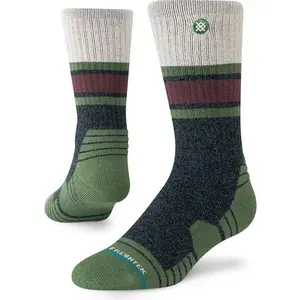 Stance Half Mast Hike Crew Socks - Green/black Multi