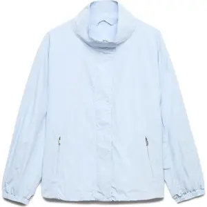 M&s Mock Neck Water-resistant Jacket - Blue