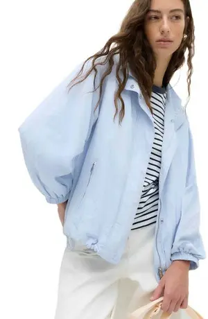 M&s Mock Neck Water-resistant Jacket