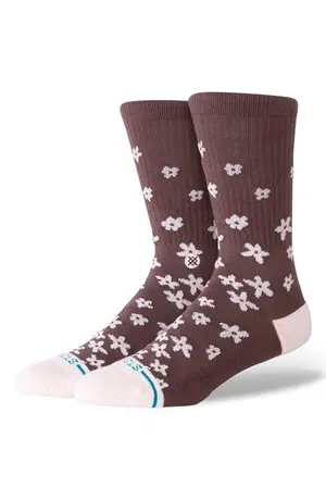 Stance Floral Dreams Crew Socks - Brown