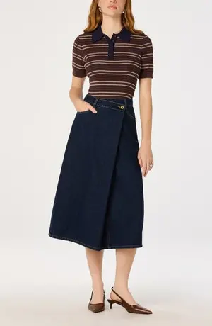 Astr The Label Pearl Midi Skirt