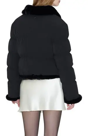 Soia & Kyo Adair Reversible Faux Fur Down Puffer Jacket