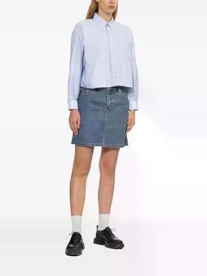 A.p.c. Striped Cropped Shirt