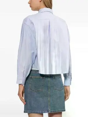 A.p.c. Striped Cropped Shirt