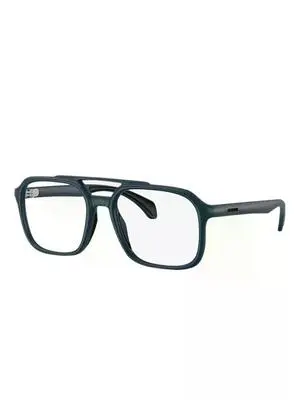 Moncler Double-bridge Square Glasses - Blue