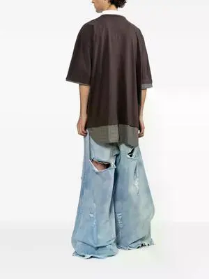 Mihara Yasuhiro Layered-design V-neck T-shirt