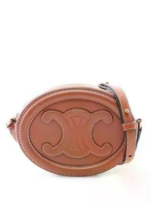 Celine 2010s Triomphe Cuill Shoulder Bag - Brown